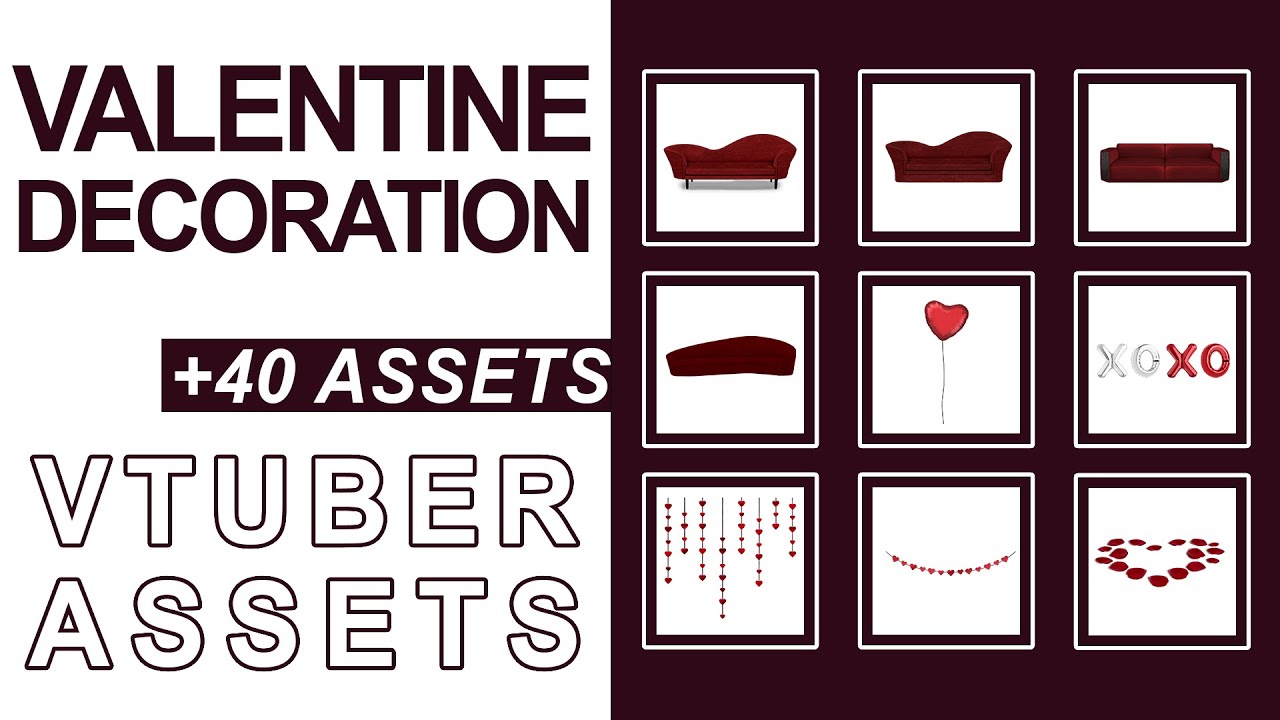 VALENTINE BUNDLE | VTUBER ASSETS #11 - YouTube
