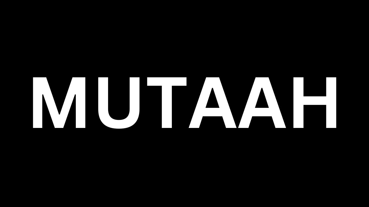 how to Pronounce Mutaah? - YouTube