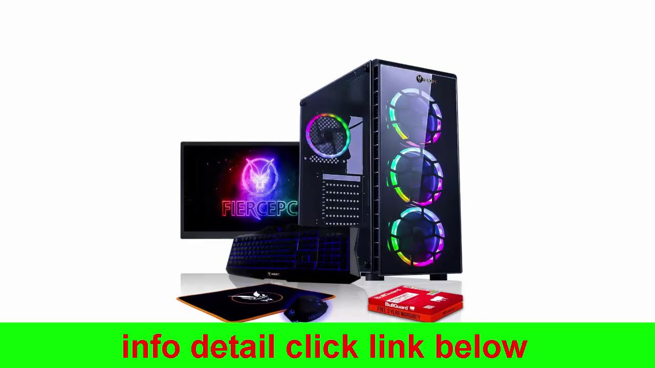 fierce exile rgb gaming pc desktop computer bundle - YouTube
