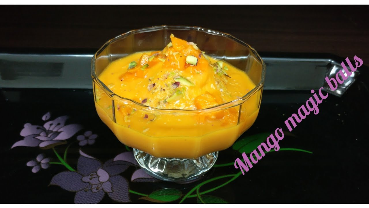 Mango magic balls, tasty and delicious Indian dessert/मेगो मेजिक बोल ...