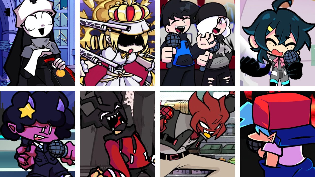 Bad Nun But Every Turn A Different Character Sings It! (FNF Bad Nun But ...