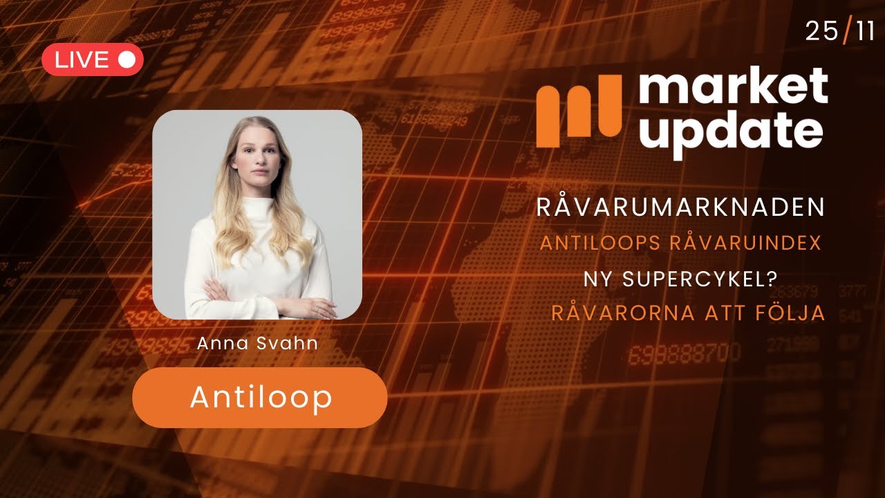 Market Update 2024-11-25 | Anna Svahn om råvaror att föja när marknaden ...