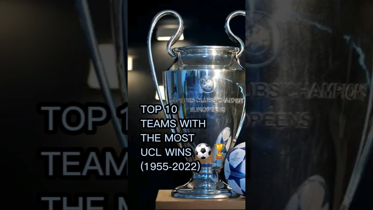 TOP 10 TEAMS WITH THE MOST UCL CUP WINS (1955-2022)⚽🏆 - YouTube