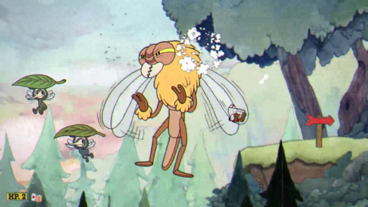 Cuphead - Treetop Trouble Mini Boss Skip - YouTube