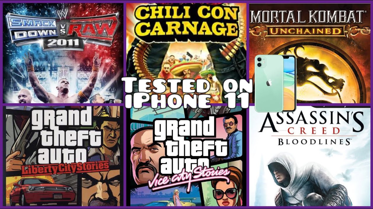 5 Games Tested on iPhone 11 using PPSSP Emulator - YouTube