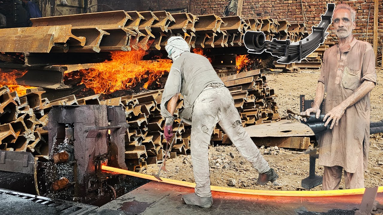 Complete Manufacturing Process Of Making Leaf Spring - YouTube