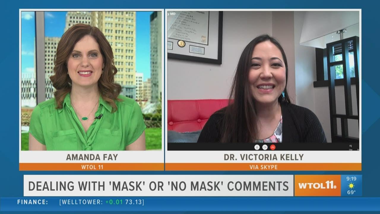 Dr. Victoria Kelly: Dealing with 'mask' or 'no mask' comments - YouTube