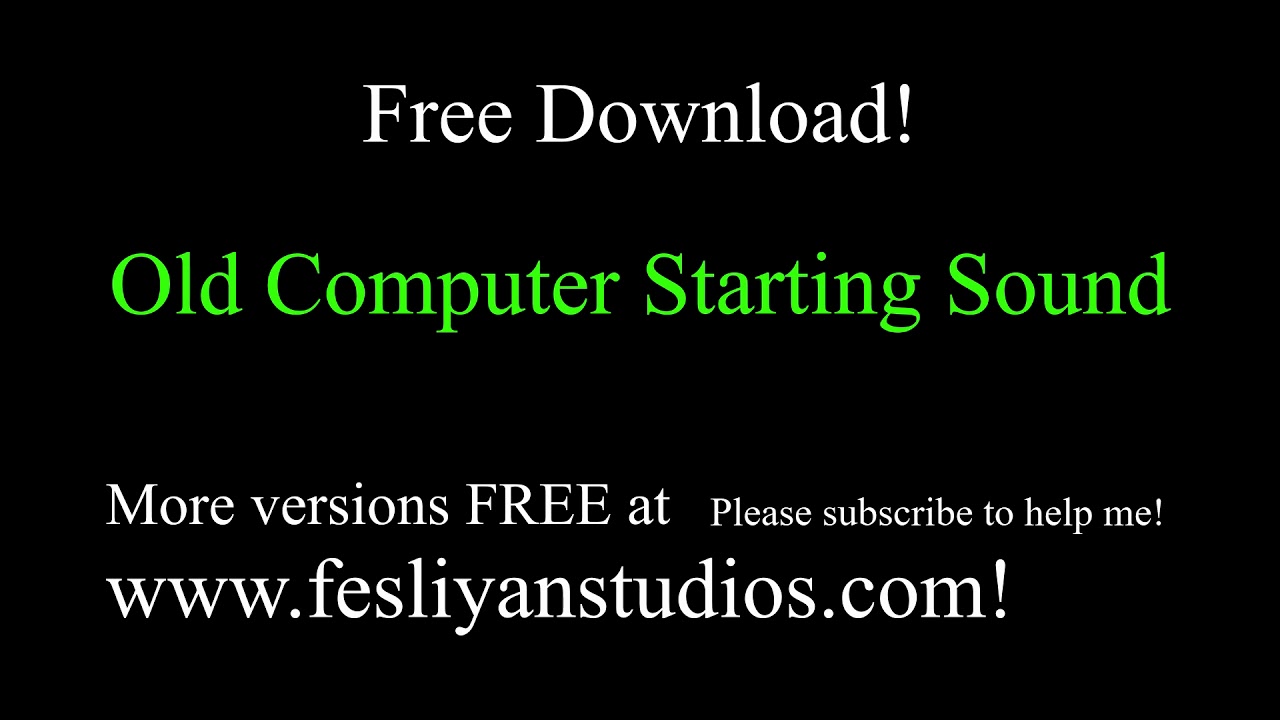 Old Computer Starting Free Sound Effect - YouTube