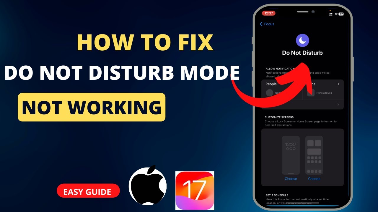 How to Fix Do Not Disturb Mode Not Working on iOS 17 - FULL GUIDE - YouTube