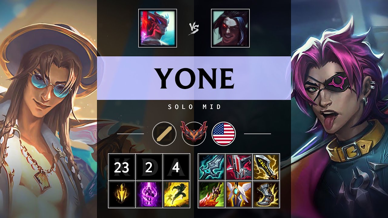Yone Mid vs Kayn: Triple Kill, Legendary - NA Grandmaster Patch 14.24 ...