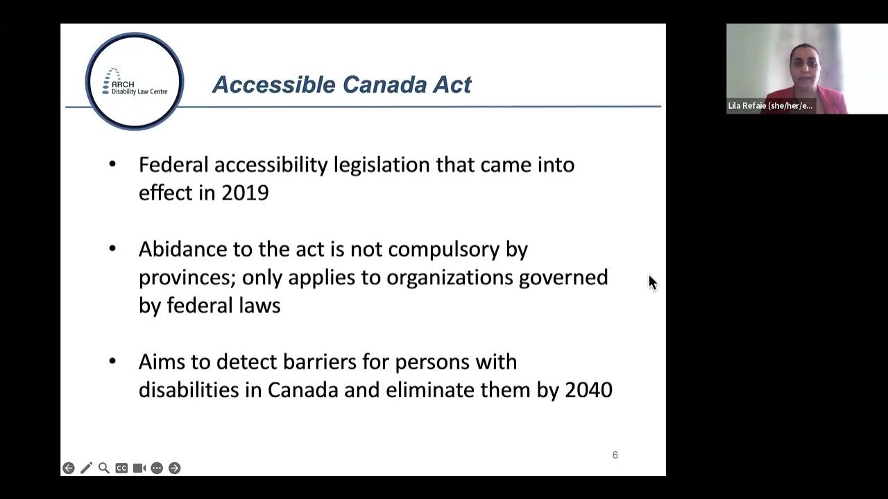 Webinar: Overview of the Accessible Canada Act - YouTube