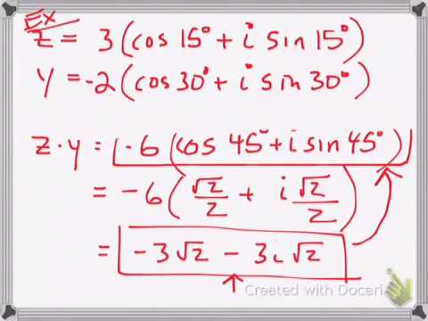 multiplying and dividing in polar form - YouTube