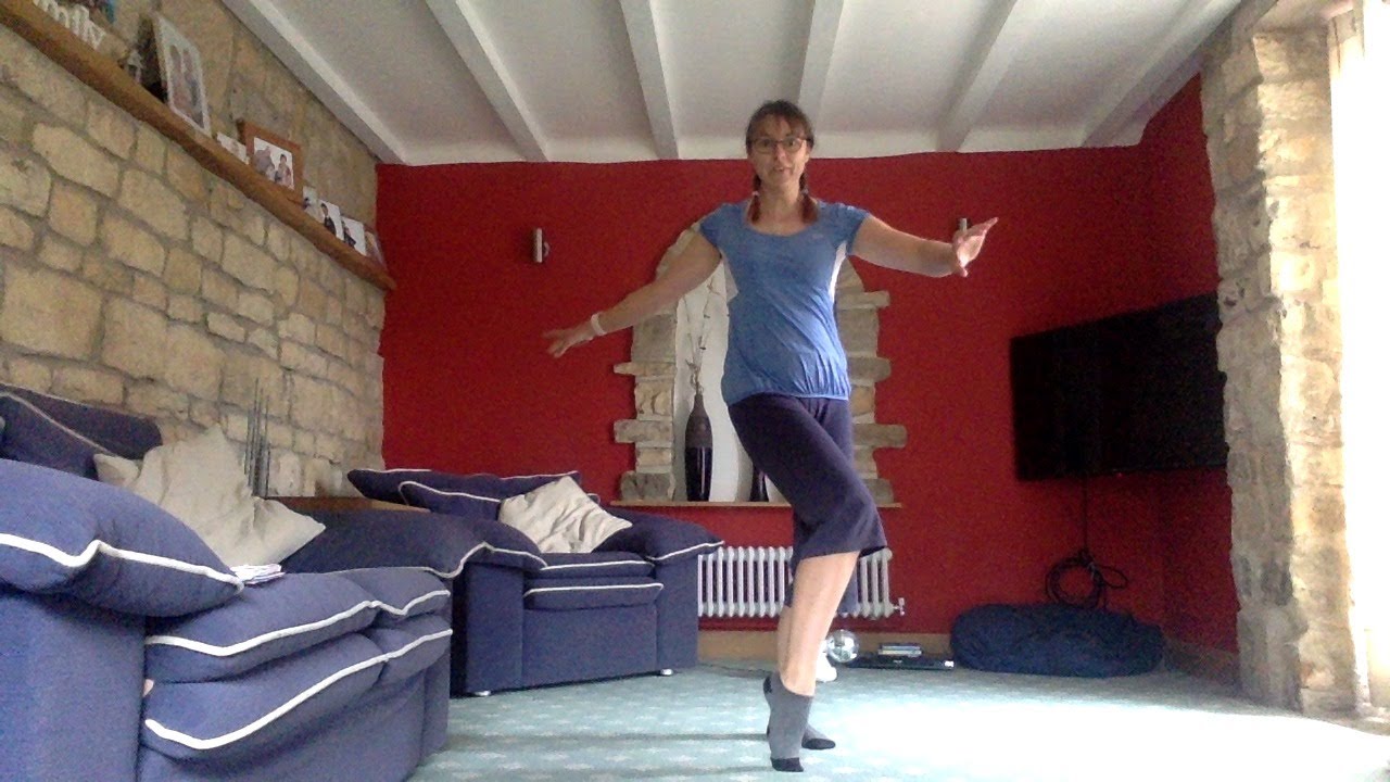 Dance Aerobics routine 6 - toe twist - YouTube