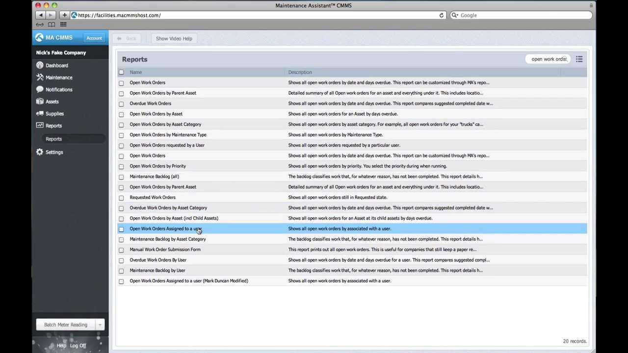 Scheduled reports in Maintenance Assistant CMMS - YouTube