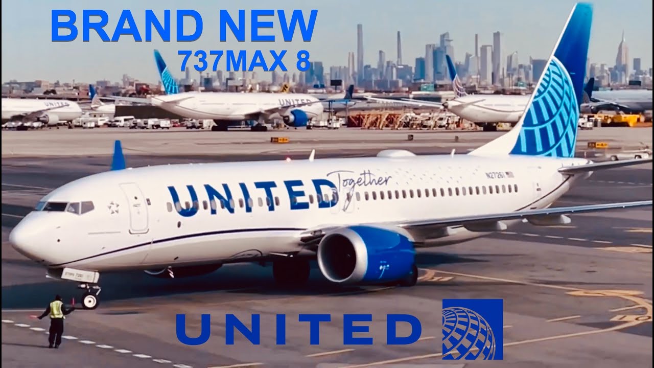 TRIP REPORT: NEW INTERIOR United Boeing 737MAX 8 | Economy Plus - YouTube