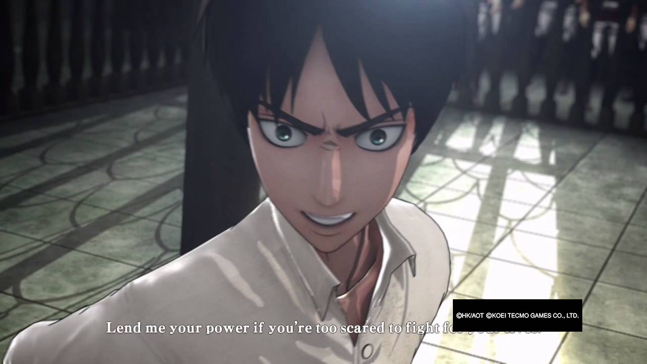 A.O.T. Wings of Freedom Courtroom Scene - YouTube