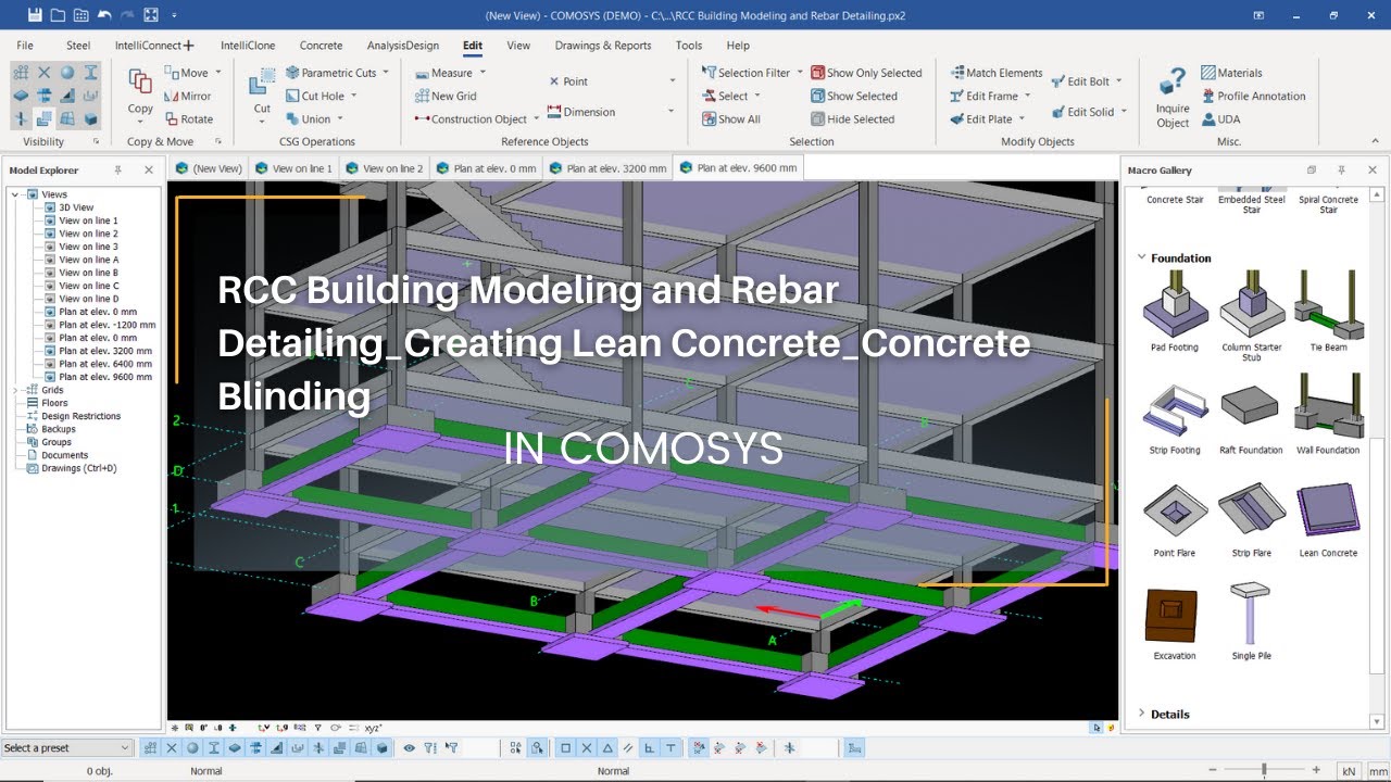 RCC Building Modeling and Rebar Detailing Creating Lean Concrete ...