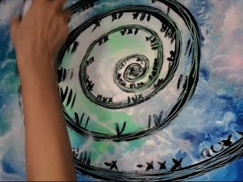 how to paint your feelings with spray paint art - YouTube