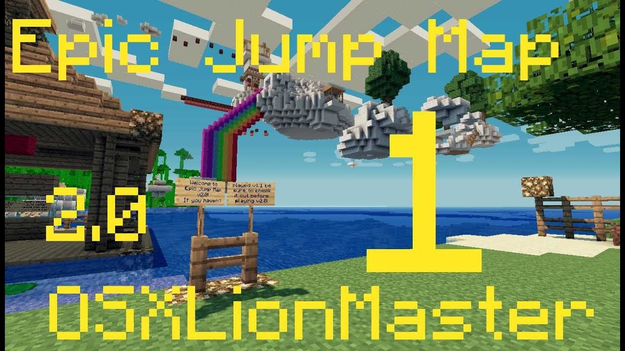 Minecraft Epic Jump Map 2.0 with Dare112 part 1 - Hardcore Parkour ...
