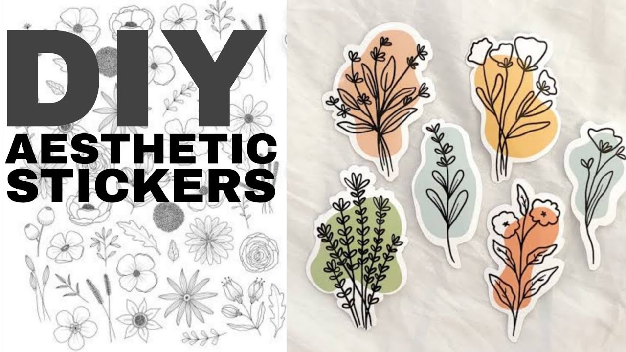 Diy Floral stickers Aesthetic | Journaling supplies |#handmade # ...