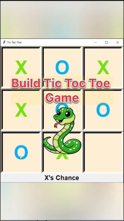 Build Tic Toc Toe Game Using Python And Tkinter With Full Source Code