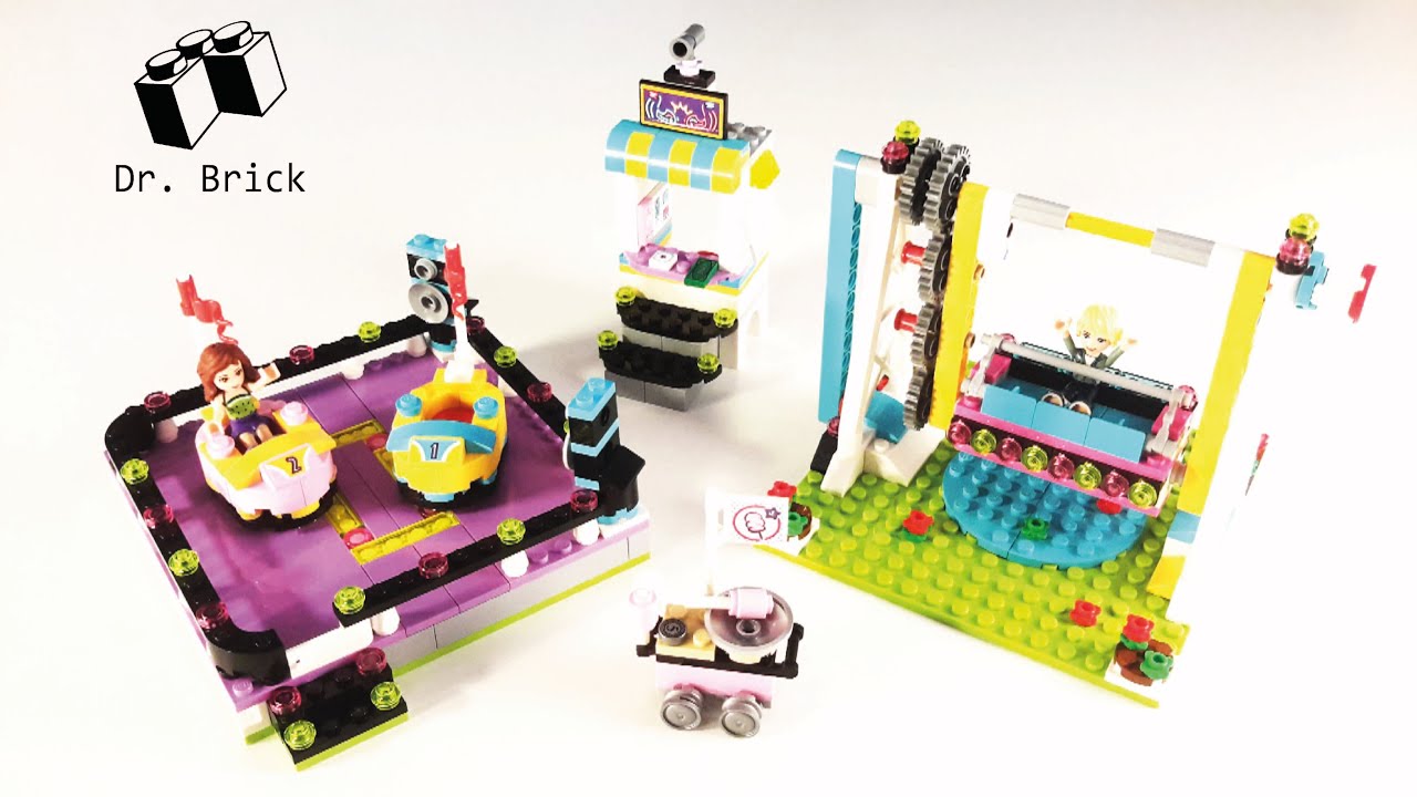 LEGO FRIENDS / 41133 AMUSEMENT PARK BUMPER CARS / STOP MOTION SPEED ...