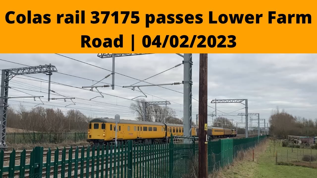 Colas rail 37175 passes Lower Farm road | 04/02/2023 - YouTube