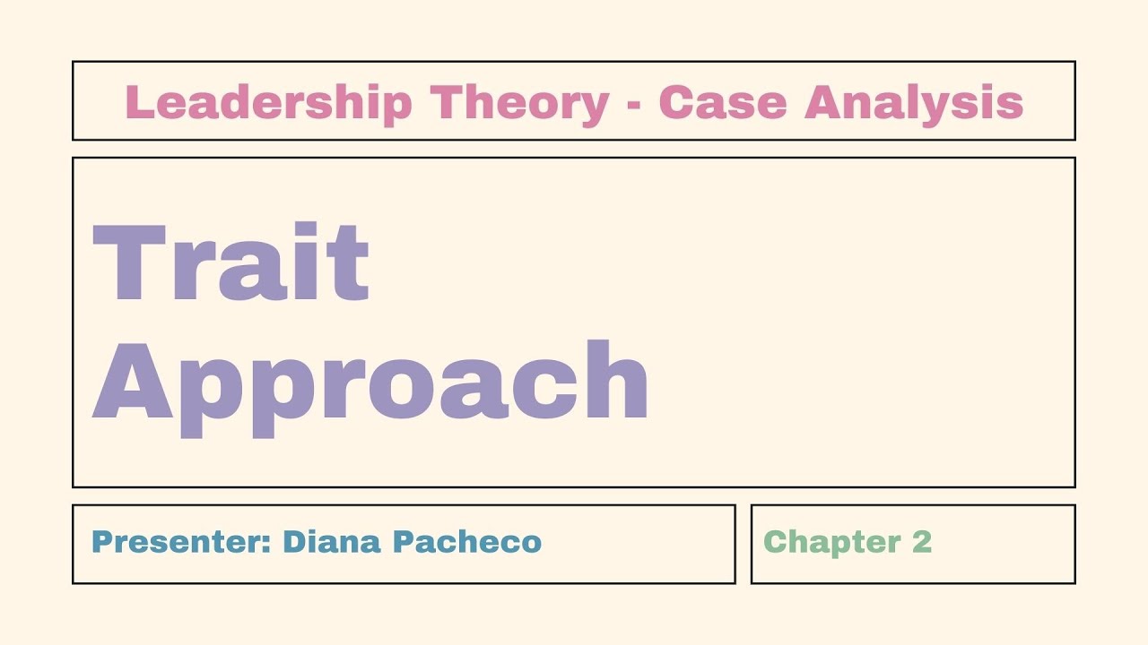 TEL 704 Trait Approach Theory - YouTube