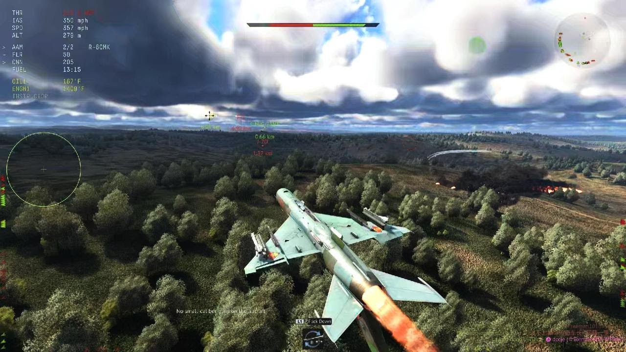 War Thunder MIG-21BIS R60MK Plays Peekaboo - YouTube