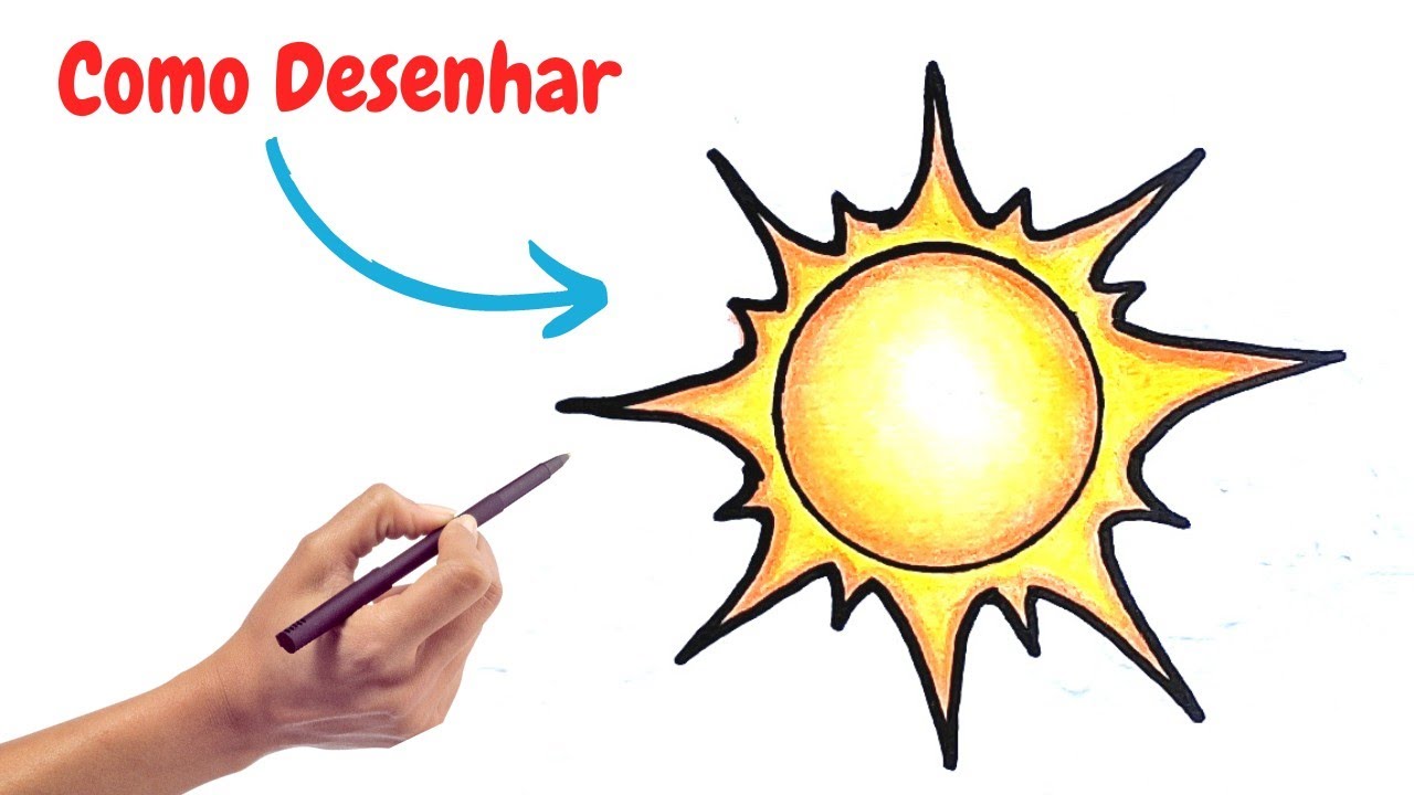 Como desenhar o Sol com técnica de desenhar fácil 2 - YouTube