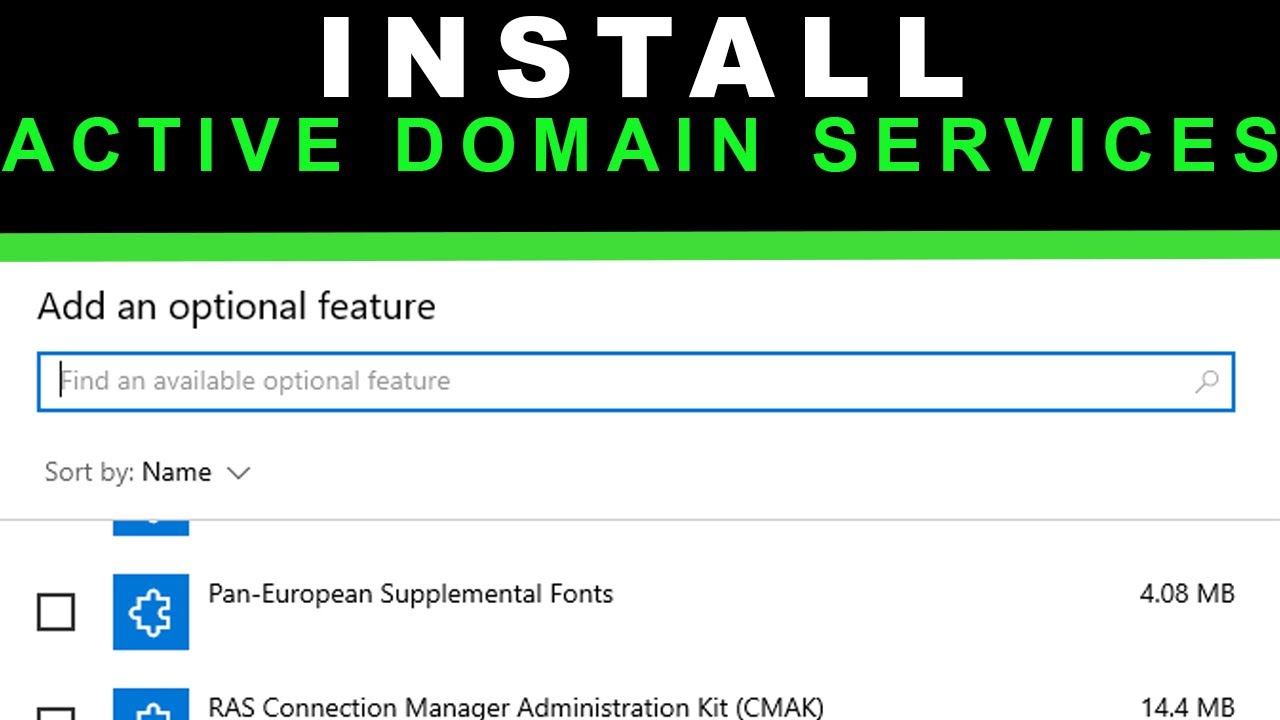 Install Active Directory Domain Services in Windows 10 - YouTube