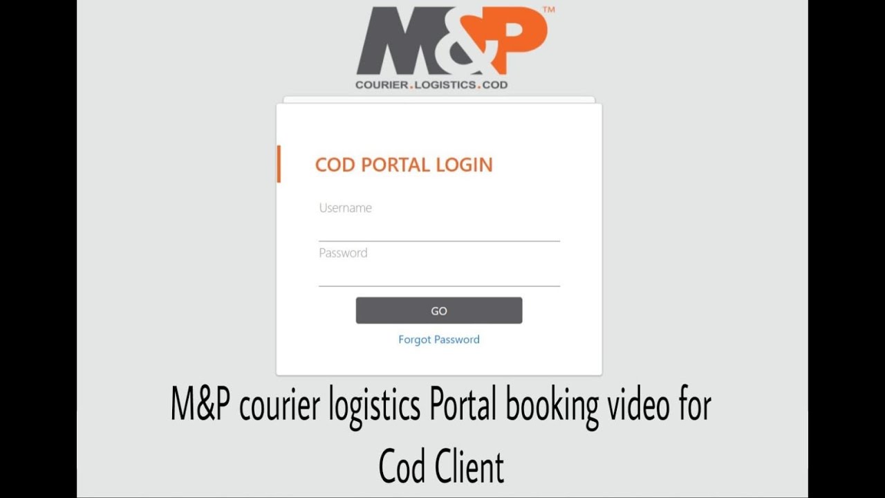 How To Book Your Order On M&P Courier Customer Portal booking tutorial ...