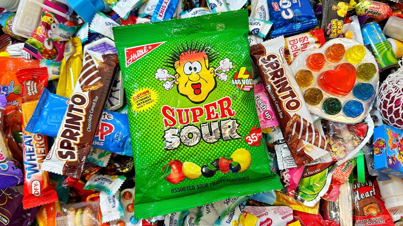 Satisfying Video | Yummy Rainbow SUPER SOUR Candies ,Chocolates and ...