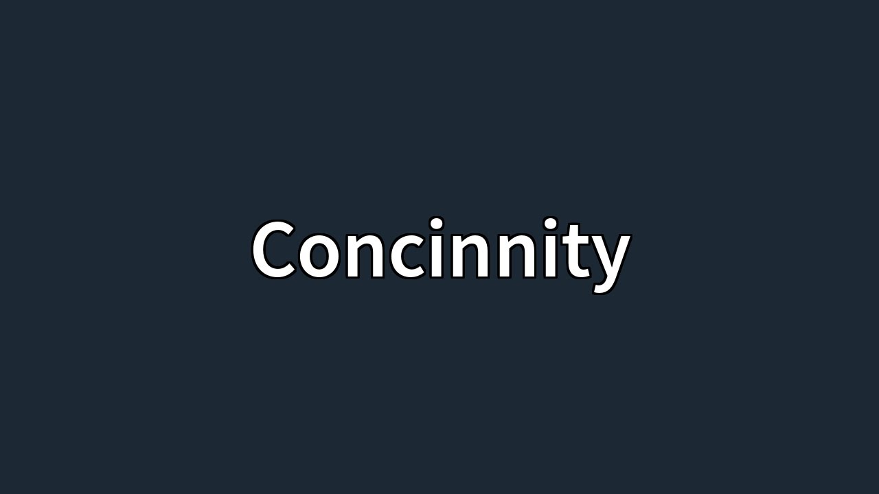 Concinnity Meaning - YouTube