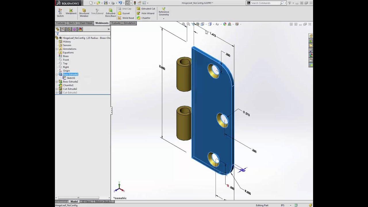 Solidworks Part Configurations Youtube