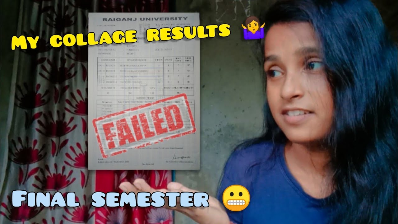 MY COLLEGE FINAL SEMESTER RESULT 😰 || Pass or Fail 😭🙏 - YouTube