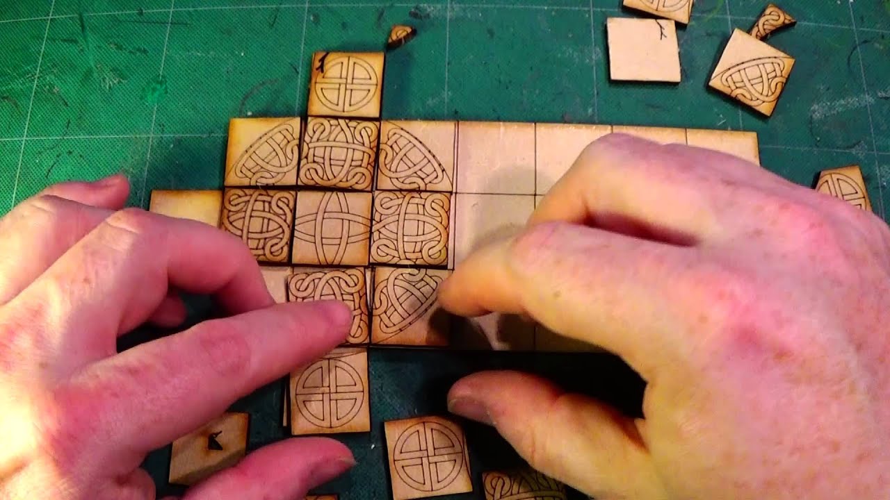 Dungeon Saga MDF Tiles Preview Prt 2 Making the Tiles - YouTube