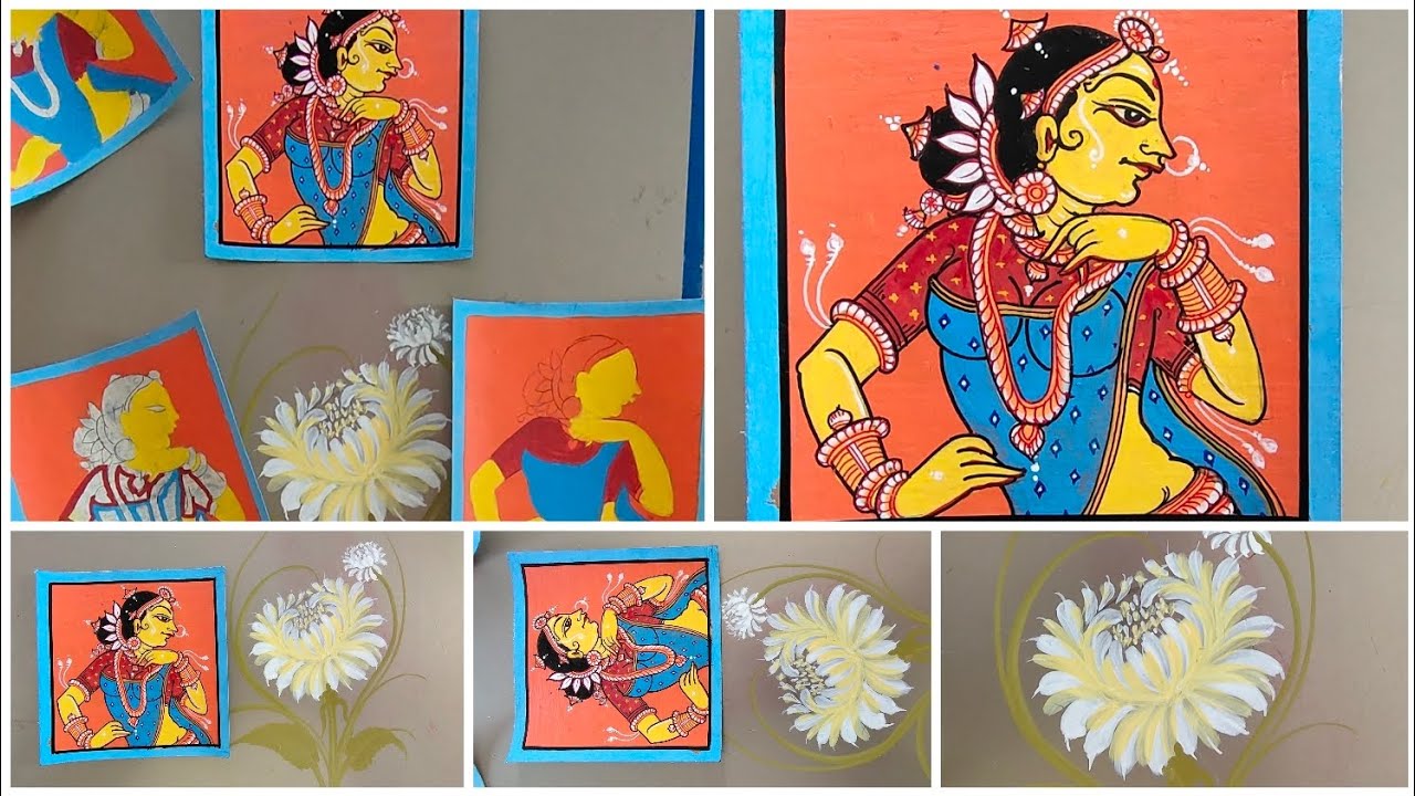 how to make painting in Pattachitra #pattachitra #vairal_video - YouTube