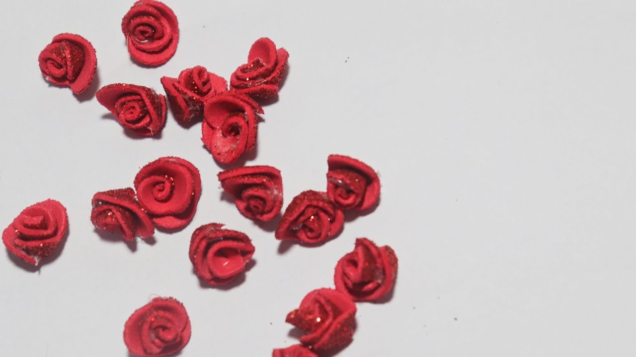 DIY Mini Roses Making Tutorial From Foam Sheet - YouTube