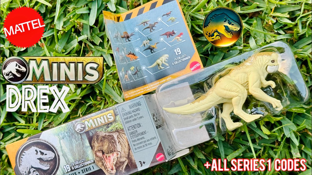 NEW DISTORTUS REX MATTEL MINIS REVIEW + ALL SERIES CODES ! JURASSIC ...