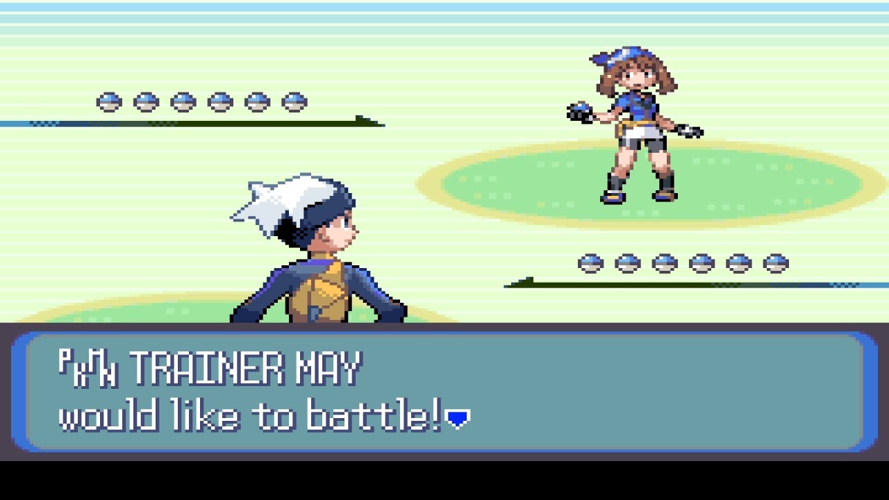 Pokemon Royal Sapphire * RIVAL * Trainer May - ROUTE 110 - YouTube