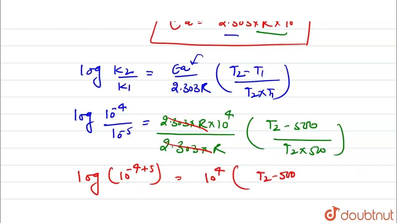 For the reaction aA+bBrarrcC+dD, the plot of log k vs 1/T is given below,The temperature at whic ...
