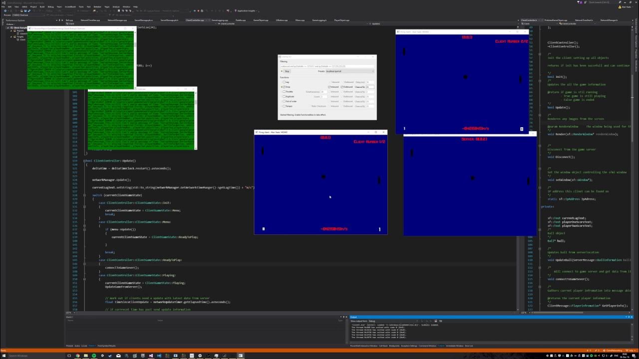 Networked Pong Game using ProtoBuf and sfml - YouTube