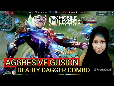 Aggresive Gusion, Deadly Dagger Combo - Gusion Gameplay [ indah putri13 ...