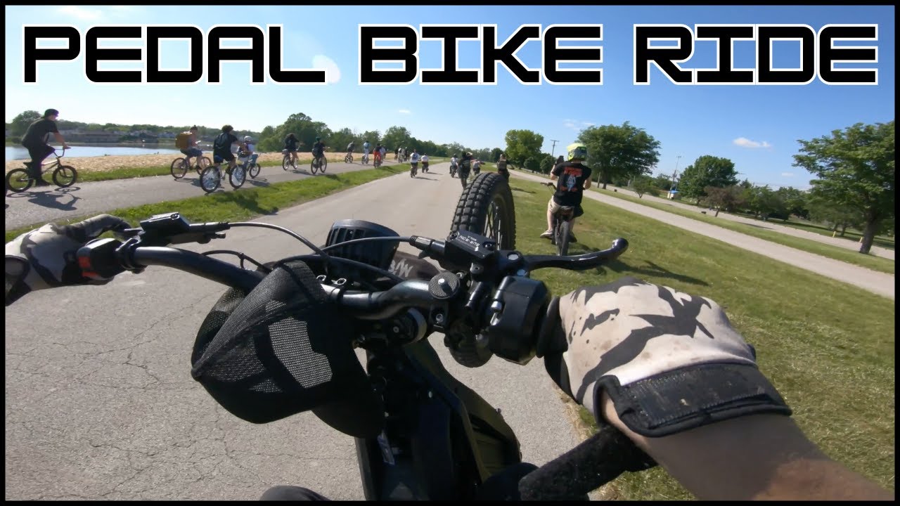 Surron at a Pedal Bike Ride! East Side Riders - YouTube