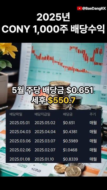2025 CONY ETF 1000주 한 달에 얼마를 받을까? - YouTube