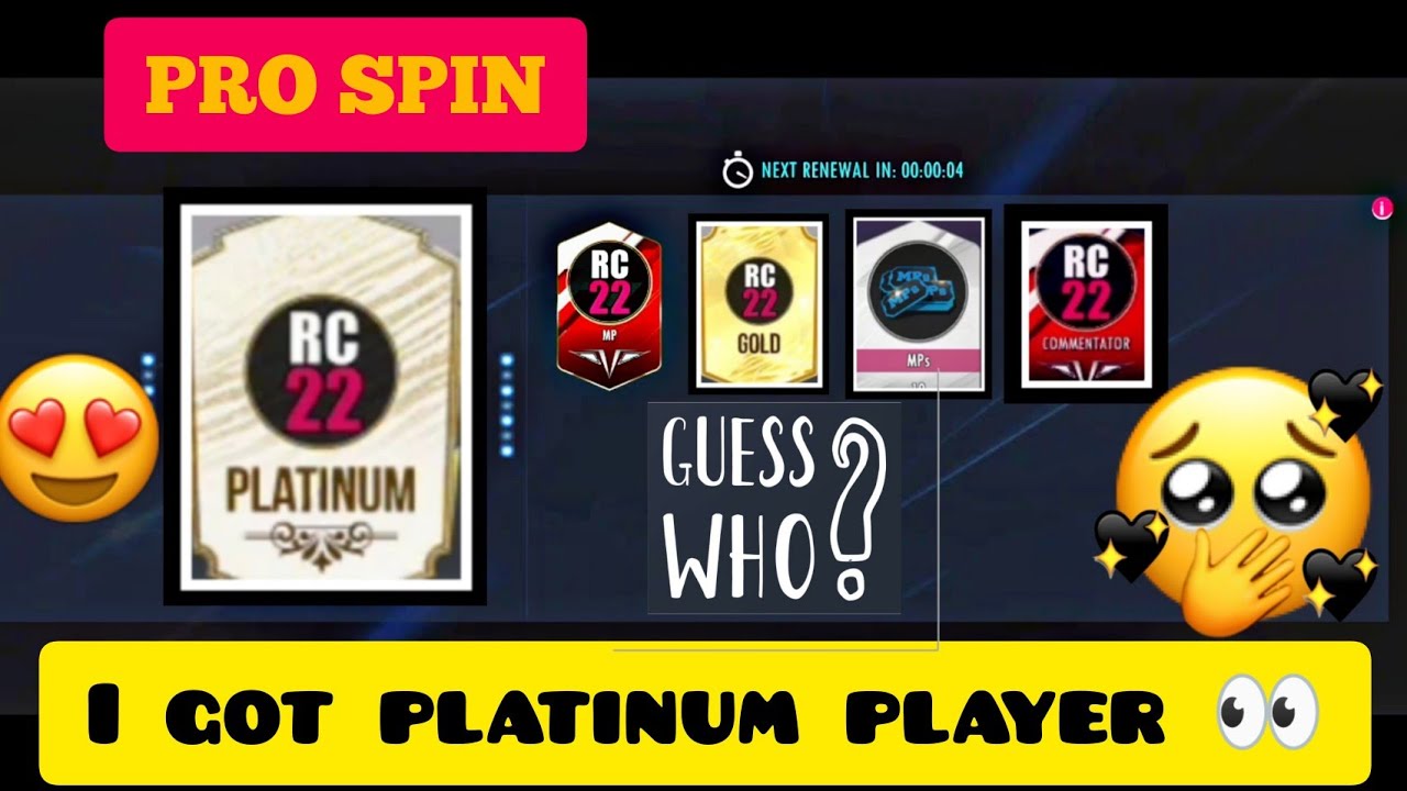 I GOT PLATINUM👀PLAYER IN PRO SPIN | ALLROUNDER🏏PLATINUM PLAYER | RC 22 ...