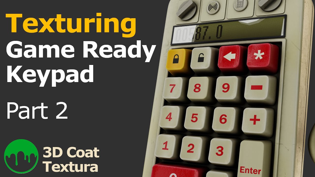 Texturing Game Ready Keypad in 3D Coat Textura part 2 - YouTube