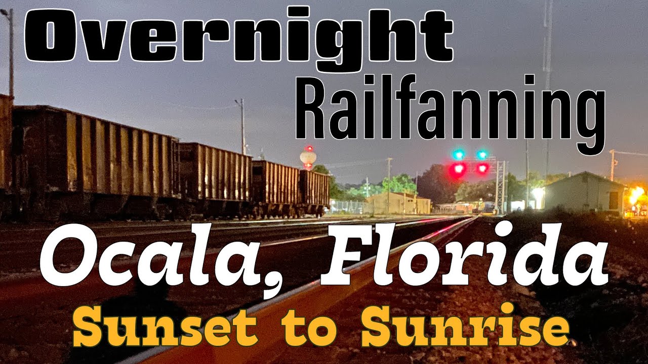 25 Minutes of Overnight Trains in Ocala, Florida - YouTube