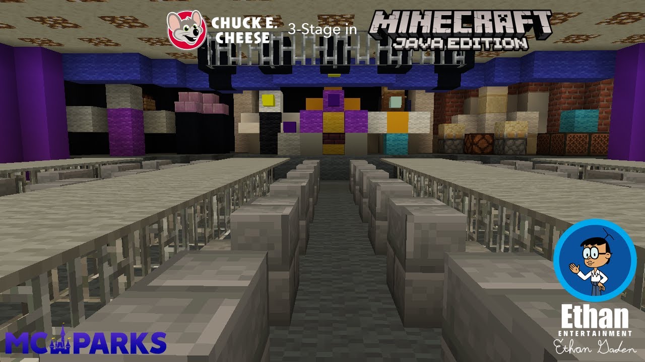 Chuck E. Cheese 3-Stage in Minecraft (MCParks Creative Server) - YouTube
